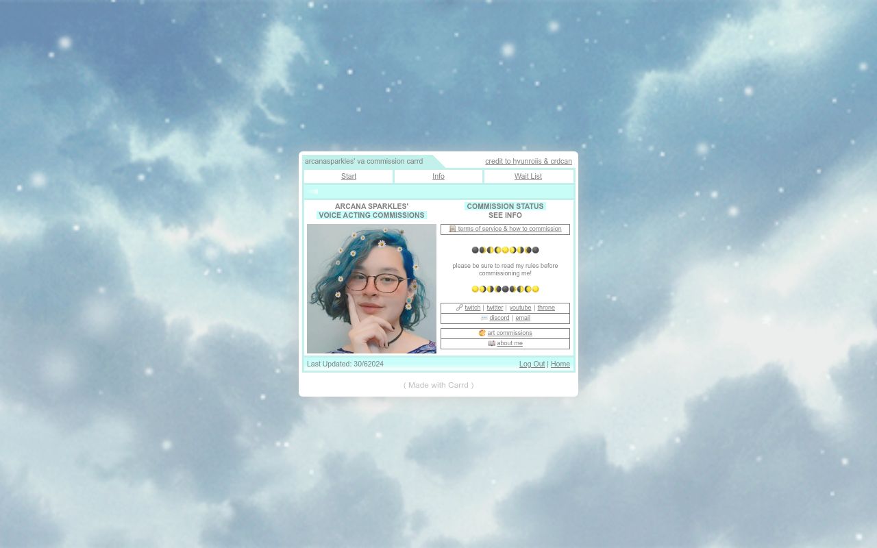 arc's art comm carrd